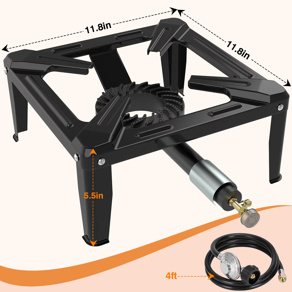 SIXDAY 80,000 BTU Portable Propane Stove, Single Burner Outdoor Cooker ...